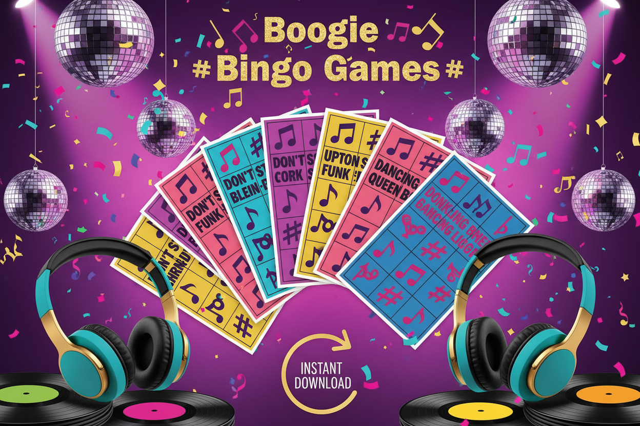 Printable Music Bingo Games - Instant Download Party Entertainment ...