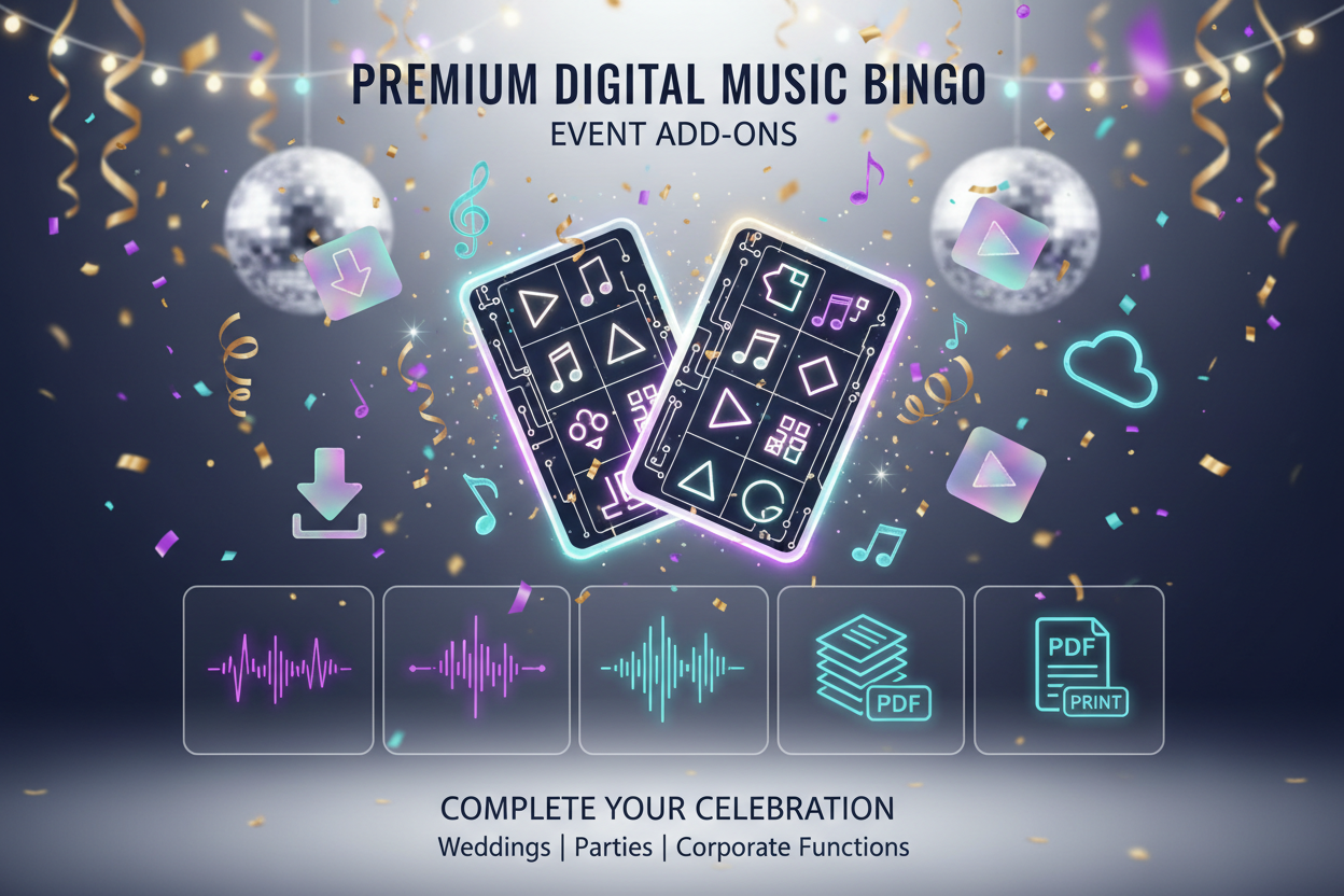 Music Bingo Digital Add-Ons | Host Guides, Templates & Event Tools ...
