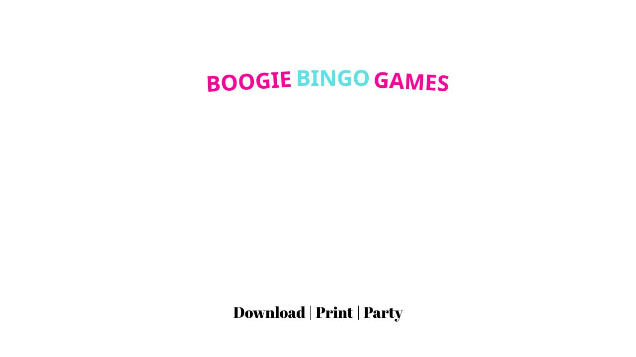 Music Bingo Games UK | Printable Party Entertainment | Boogie Bingo ...